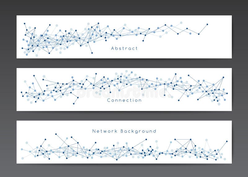 Abstract Network Banner Templates Stock Vector - Illustration of flat ...