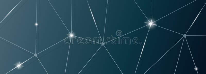 Abstract Network, Broken Lines on a Dark Gradient Background. Vector ...