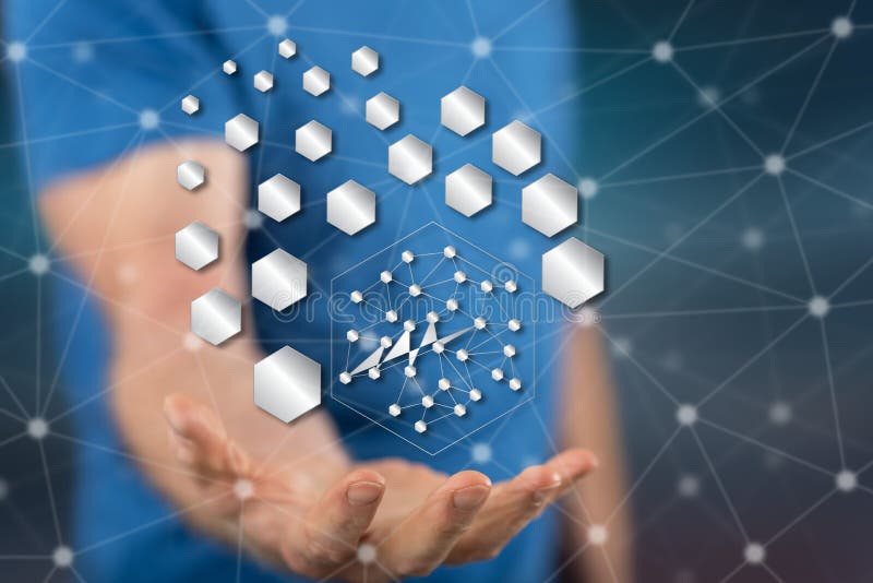 Concept of Abstract Network Stock Photo - Image of digital, hand: 142695800