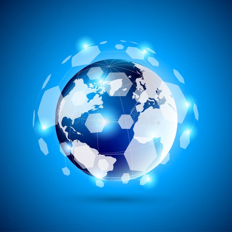 Abstract network concept stock vector. Illustration of blue - 42361570