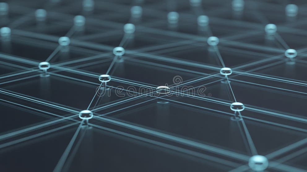Abstract Network Bacground of Connected Dots and Lines Stock Illustration - Illustration of ...