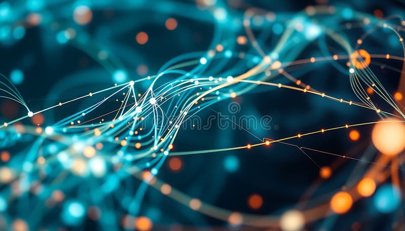 Abstract Network of Connected Lines, Data or Technology Concept ...