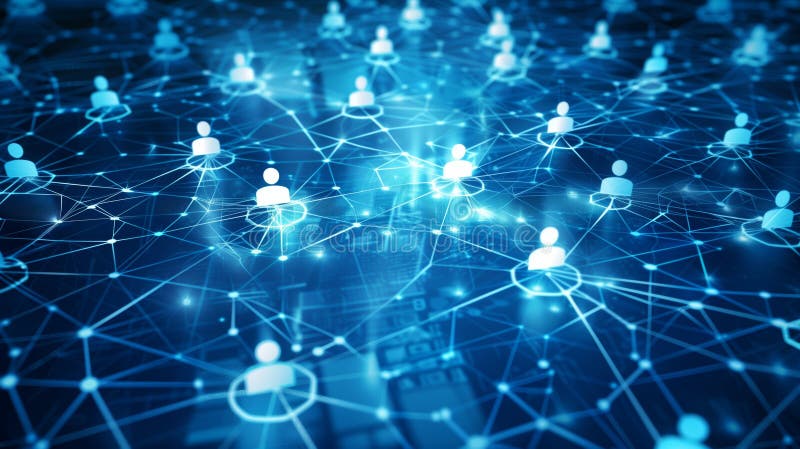 Abstract Network of Connected People Stock Photo - Image of future ...