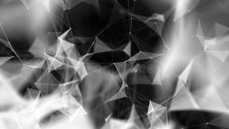 Abstract Network of Connected Points and Lines Looping Animation Stock ...
