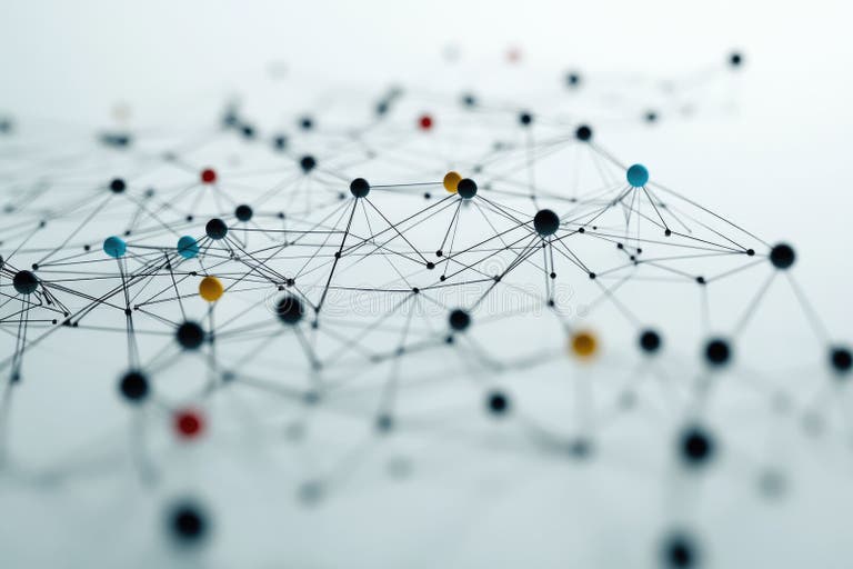 Abstract Network Connecting Dots Visualizing Data Connection and Modern ...