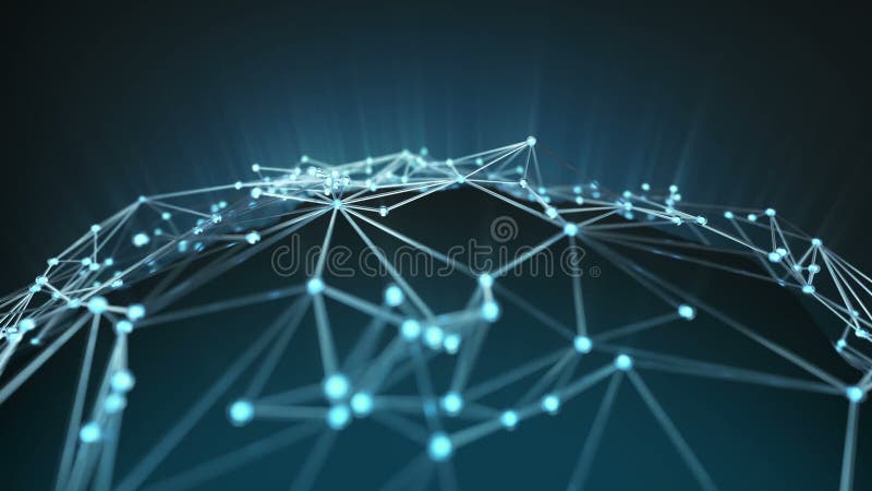 Abstract Network Connections on Dark Background for Technology Concept Stock Footage - Video of ...