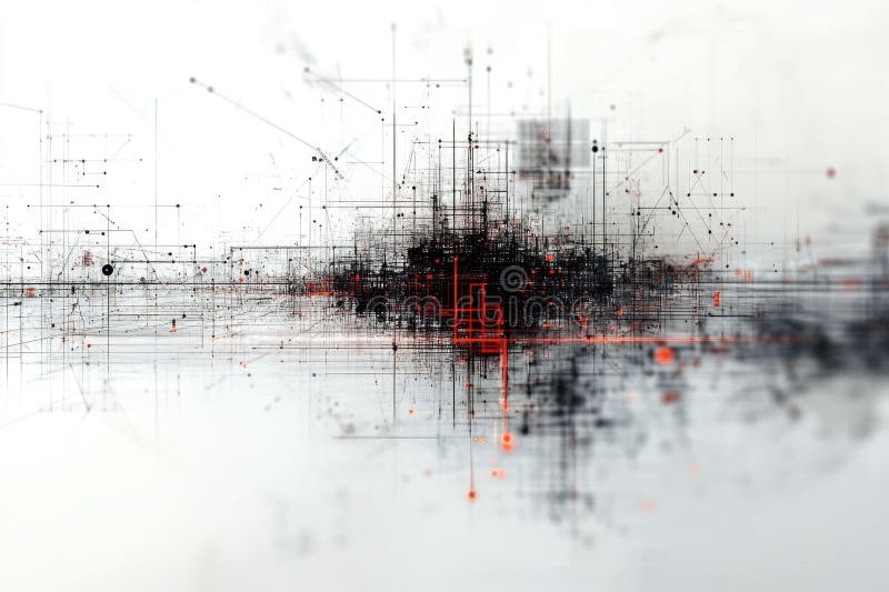 Abstract Network Connection Background With Data Flow And Digital