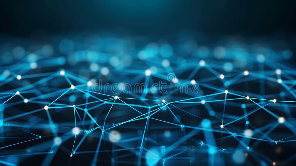 Abstract Network Connection Background: Data, Science, Technology Stock Illustration ...
