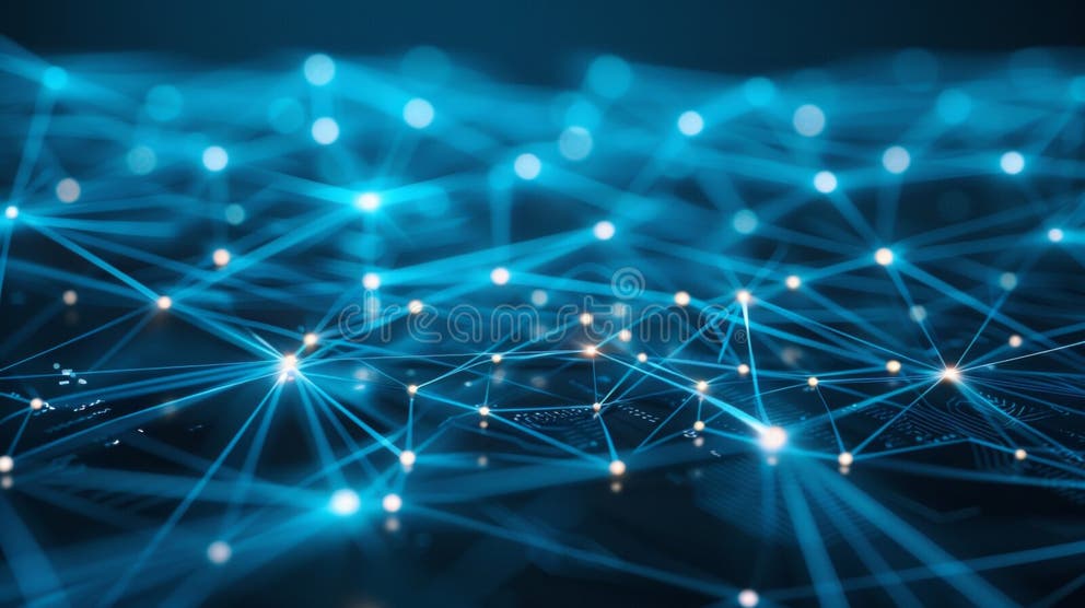 Abstract Network Connection Background: Neural Network, Data Science ...