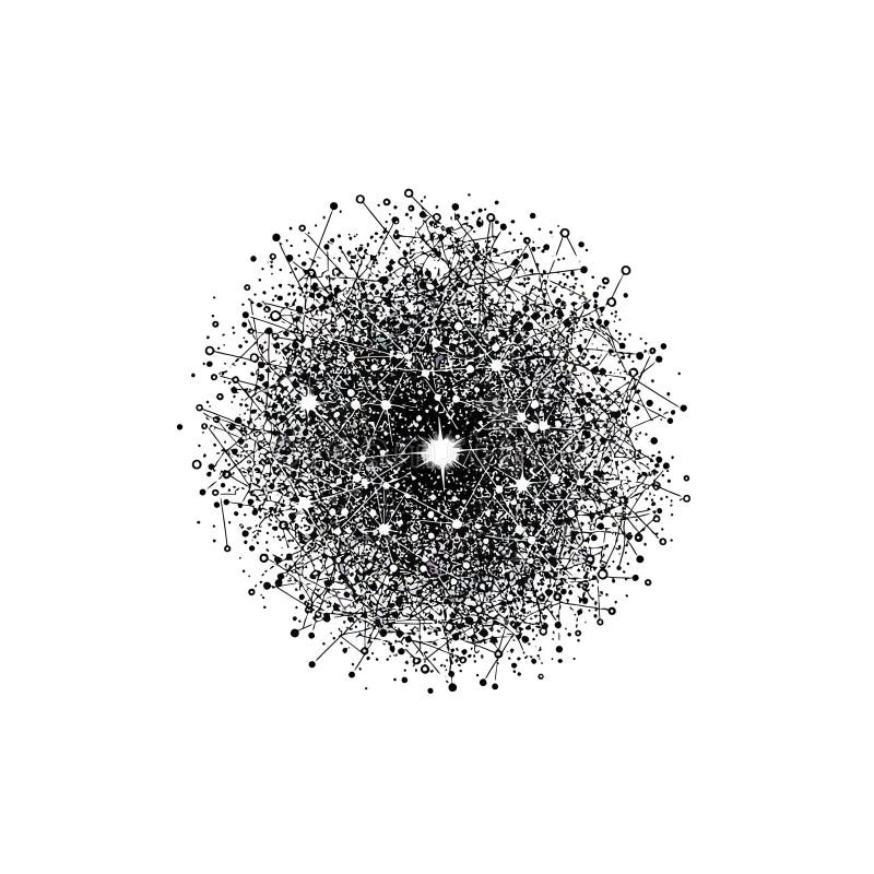 Abstract Network Connection Circular Node Structure Stock Vector Illustration Of Diagram