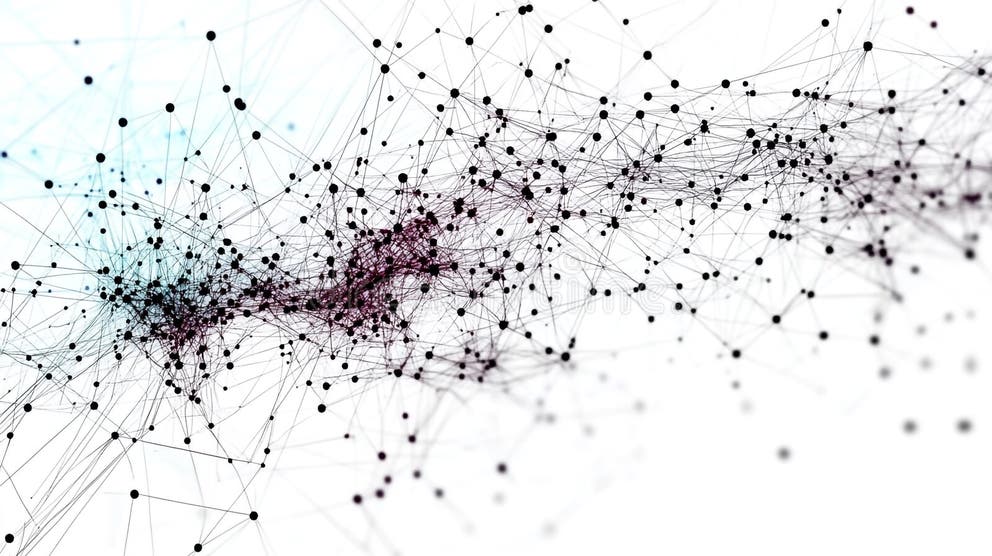 Abstract Network Connection Digital Nodes Global Communication Internet ...