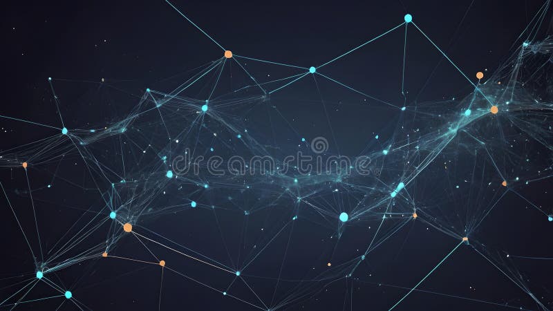 Abstract Network Connection Dots Lines Digital Technology Background Stock Illustration ...