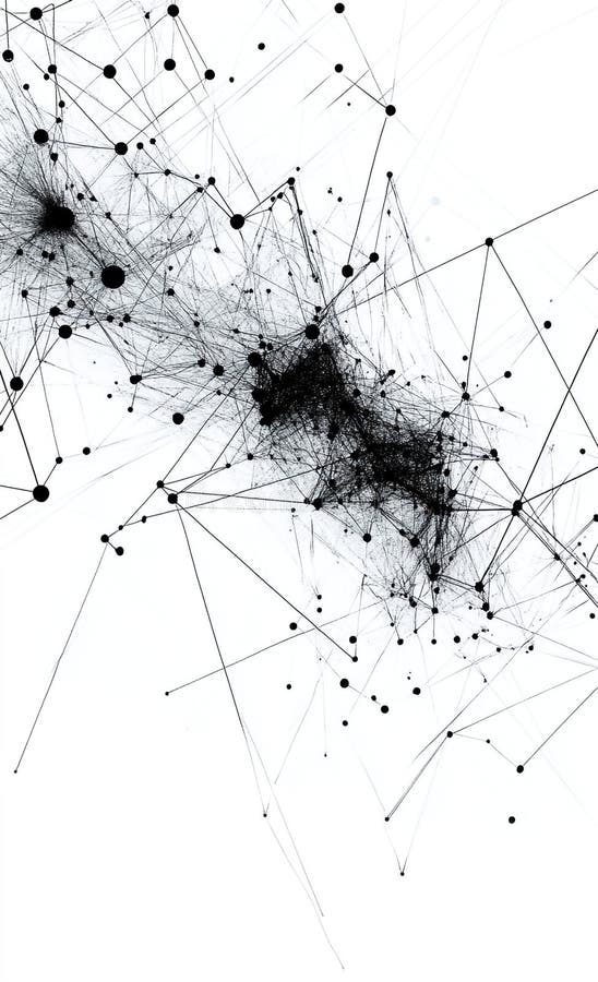 Abstract Network Connection Dots Lines and Web Structure Stock Photo - Image of texture ...