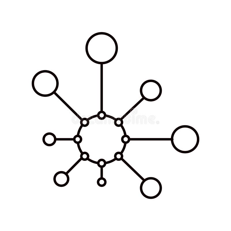 Abstract Network Connection. Element of Intelligence Icon for C Stock ...