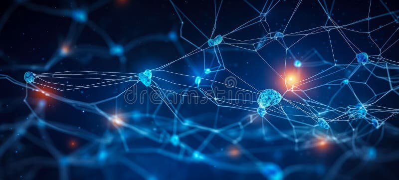 Abstract Network Connection Futuristic Technology Style Stock Illustration Illustration Of