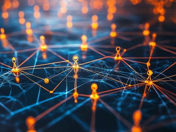 Abstract Network Connection: Global Communication, Digital Network ...