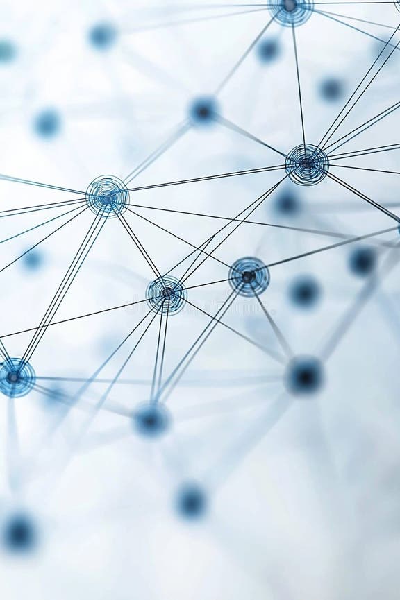 Abstract Network Connection Global Communication Digital Technology ...