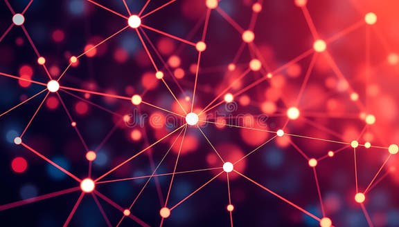 Abstract Network Connection Lines, Depicting Digital Communication and ...