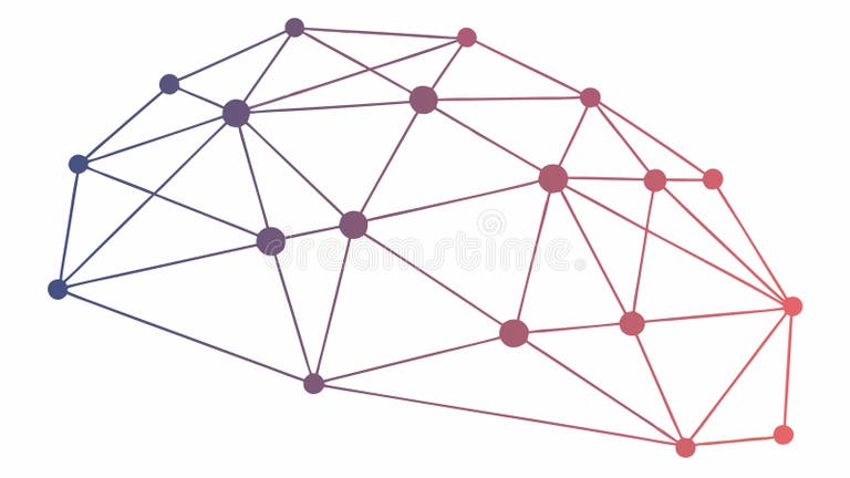 An Abstract Network Connection with Nodes Graphic, Vector Design ...