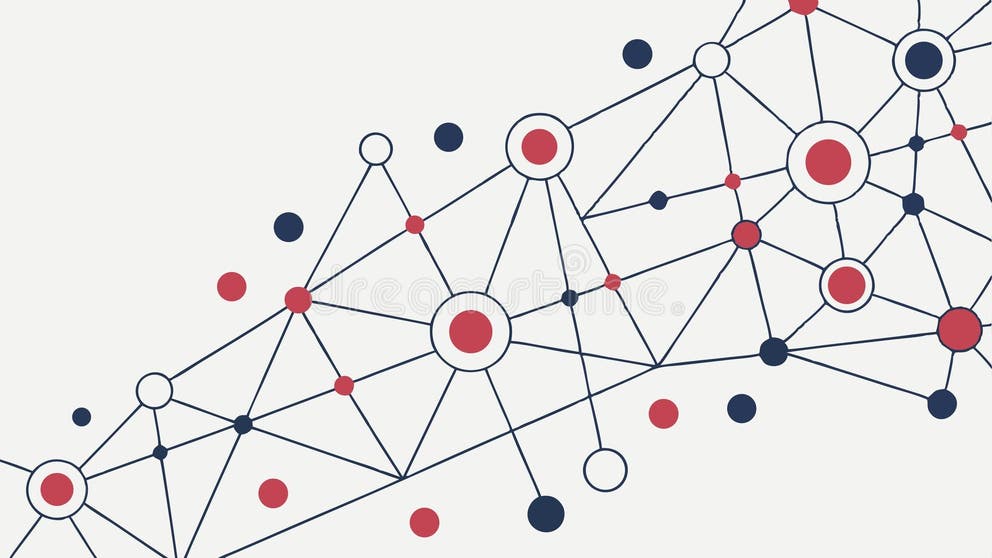 Abstract Network Connection Nodes, Technology and System Vector Graphic ...