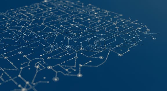 Abstract Network Connection Pattern on Blue Background for Technology ...