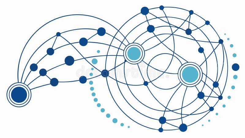 Abstract Network Connection Points Illustration, Technology, Vector ...