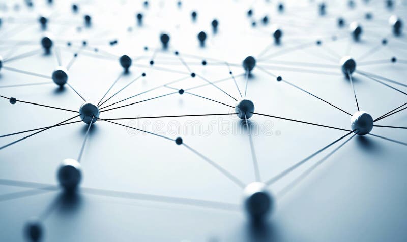 Abstract Network Connection Sphere Nodes Global High Quality Image ...