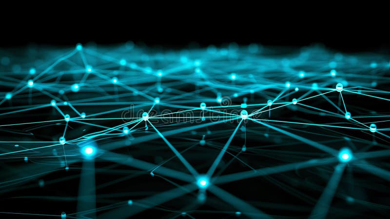 Abstract Network Connection Structure - Digital Data Nodes and Lines Background Stock ...