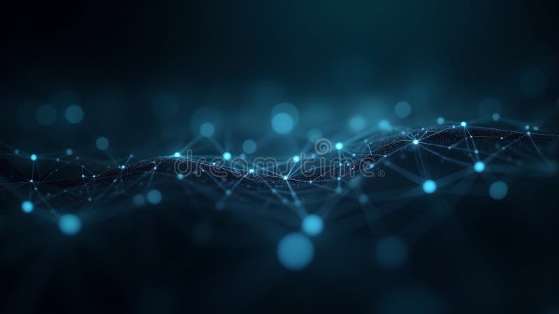 Abstract Network Connection Technology Background Stock Illustration - Illustration of geometric ...