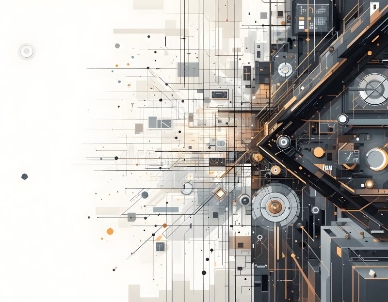 Abstract Network Connection Visual with Data Points Stock Photo - Image ...