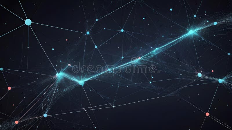 Abstract Network Connection Visualization Stock Illustration - Illustration of light, concept ...