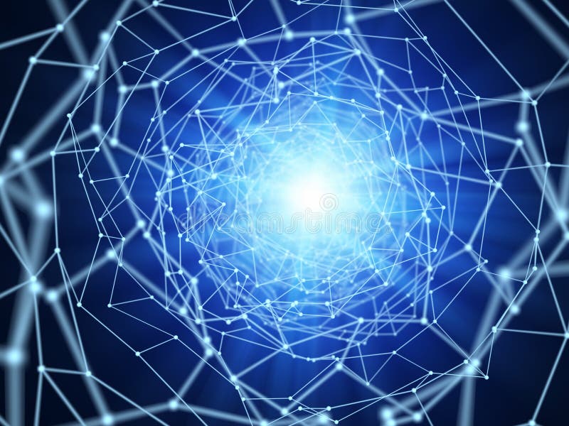 Abstract Network Connections Background Stock Illustration ...