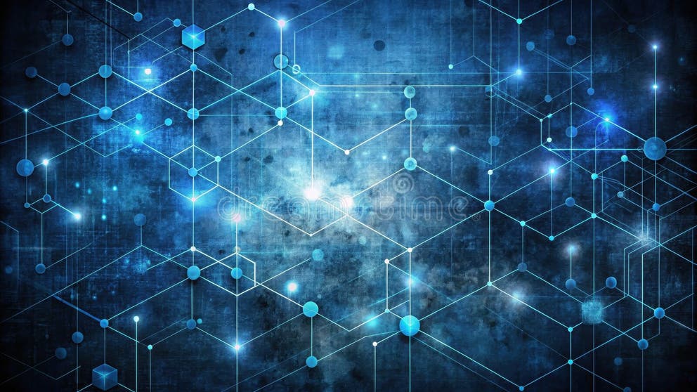 Abstract Network Connections a Digital Communication Structure Showing ...