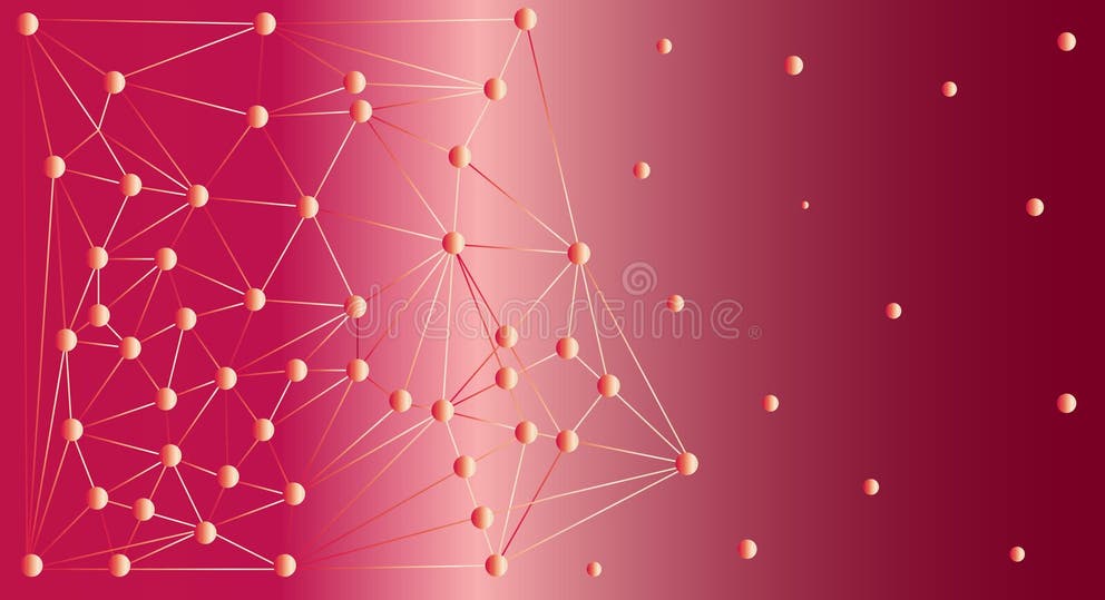 Abstract Network Connections on Gradient Background Stock Illustration ...