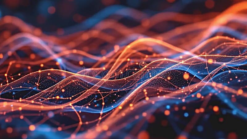 Abstract Network Connections Visualized, Animated Sequences ...