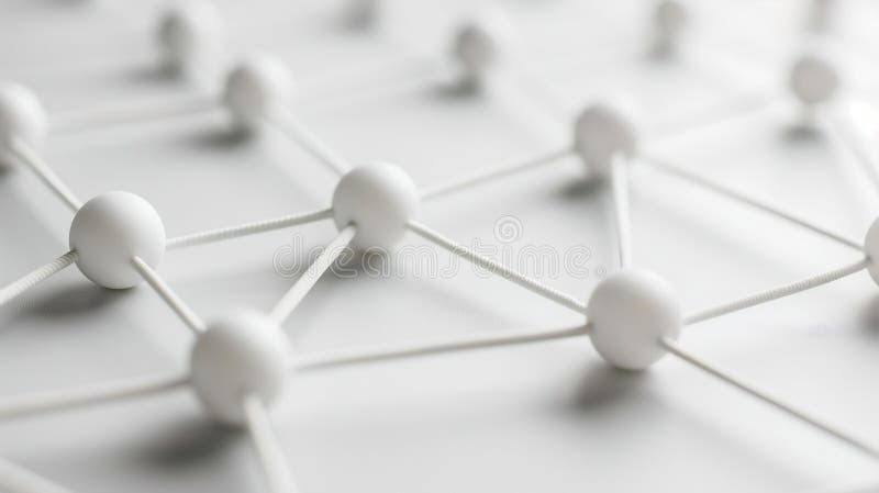 Abstract Network of Connections on a White Background Stock ...