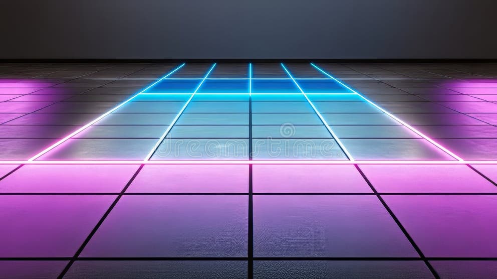 The Abstract Network Contains a Glowing Pathway Filled with Vibrant ...