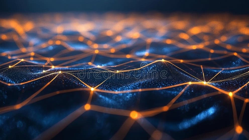 Abstract Network Data Visualization Showing Connections Stock ...