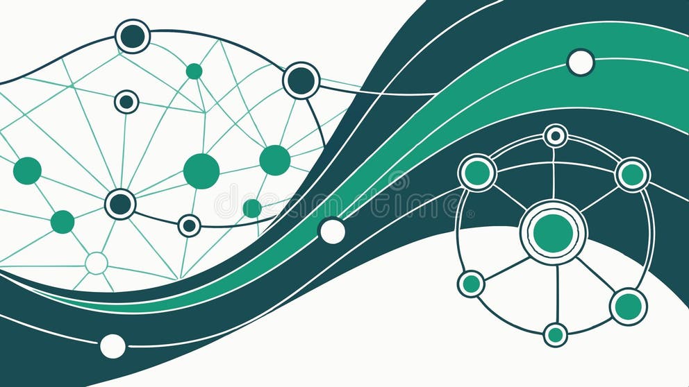 Abstract Network Design, Connection Lines , Digital Tech Art Vector ...