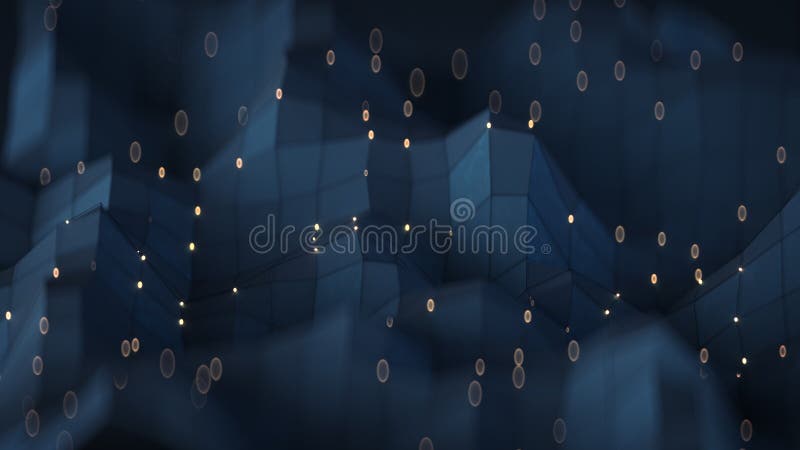 Abstract Network Design 3D Render Illustration Stock Illustration ...