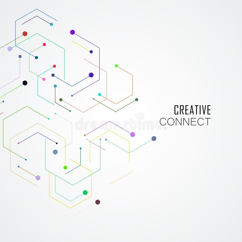 Abstract Network Design. Digital Technology Background. Creative Vector ...