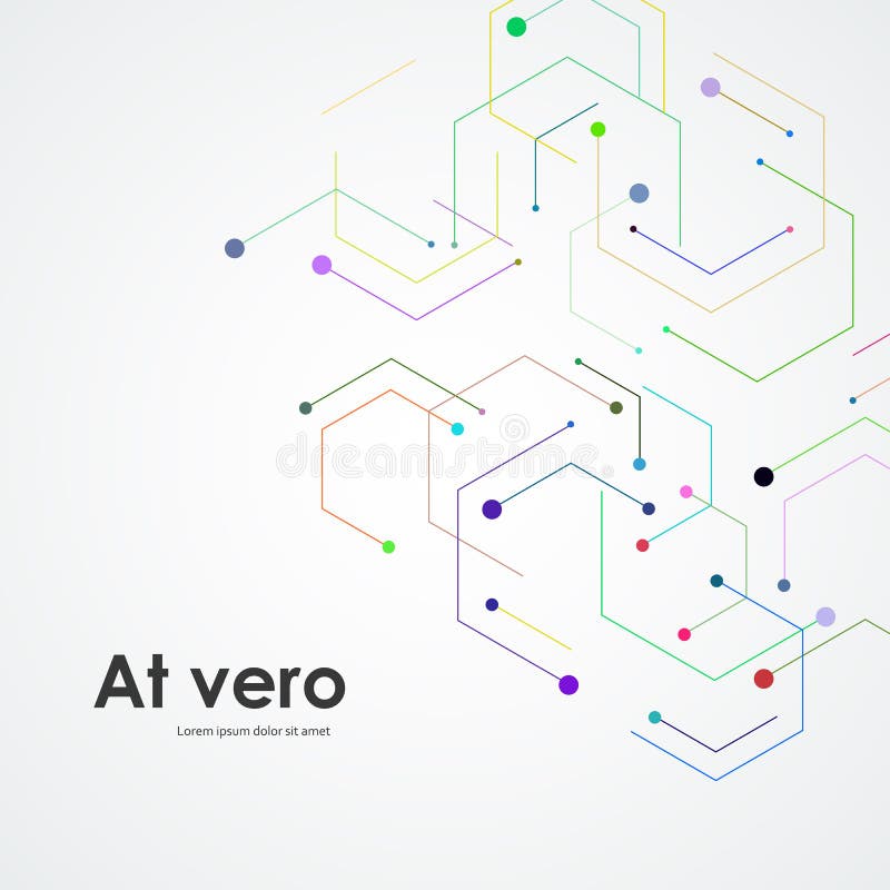 Abstract Network Design. Digital Technology Background. Creative Vector ...