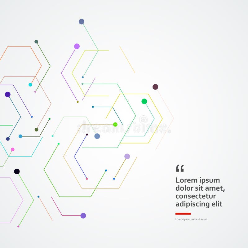 Abstract Network Design. Digital Technology Background. Creative Vector ...