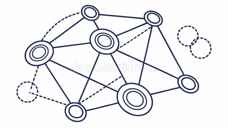 Abstract Network Diagram Connection Lines Data Flow System Structure
