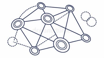 Abstract Network Diagram, Connection Lines, Data Flow, System Structure, Digital Network Vector ...
