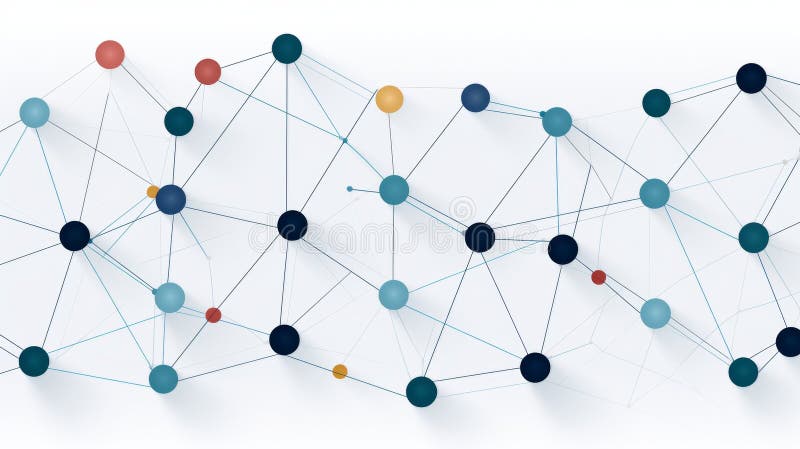 Abstract Network Diagram Featuring Nodes and Connecting Lines in ...