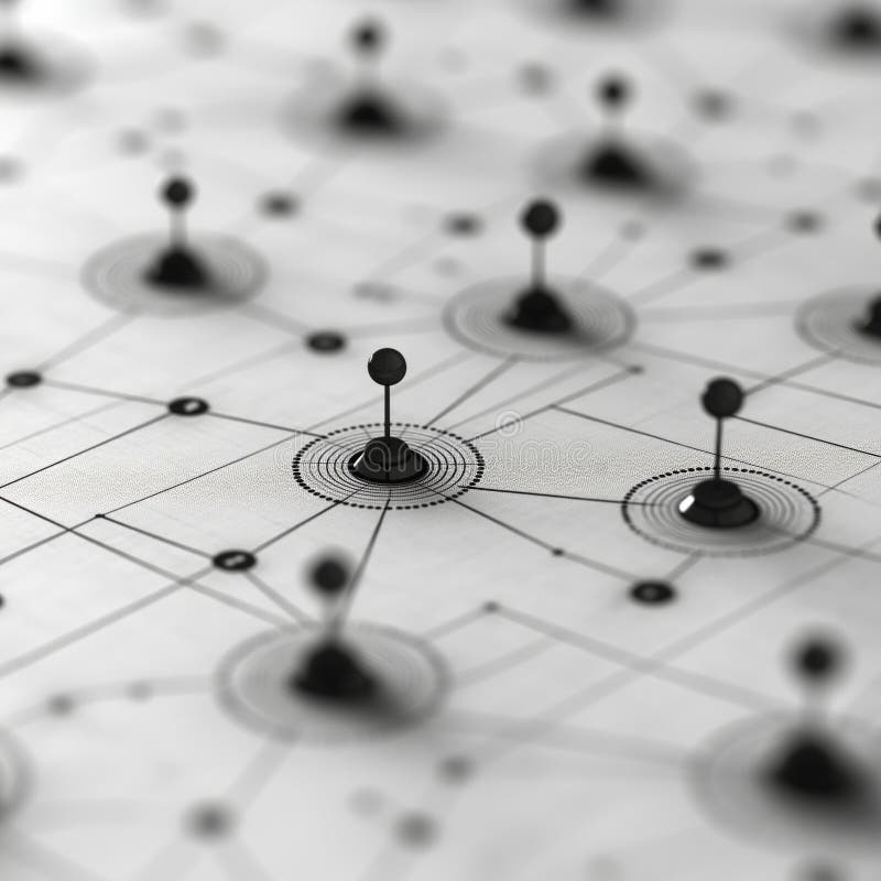 Abstract Network Representation Interconnected Nodes Circular Stock ... Abstract Network Representation Interconnected Nodes Circular Stock ...