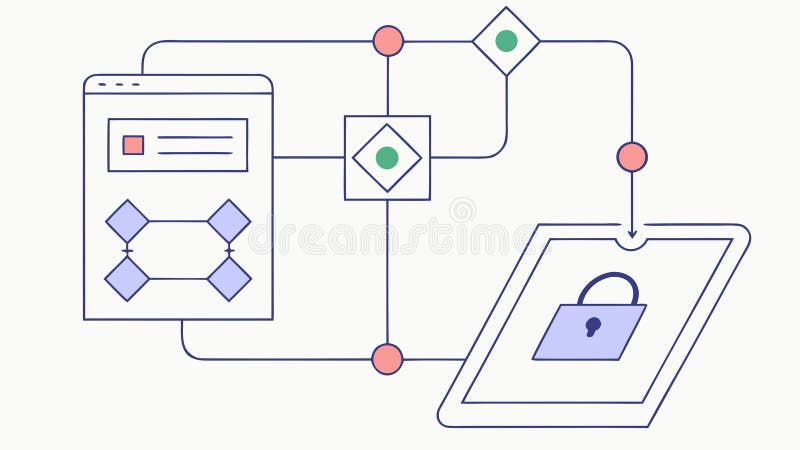 Abstract Network Diagram with Interconnected Nodes, Vector Design Generative AI Stock Vector ...