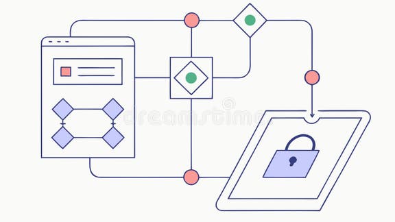 Abstract Network Diagram with Interconnected Nodes, Vector Design ...