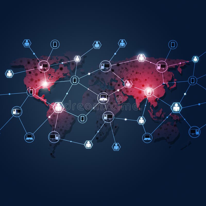 World Internet Connections stock illustration. Illustration of ...